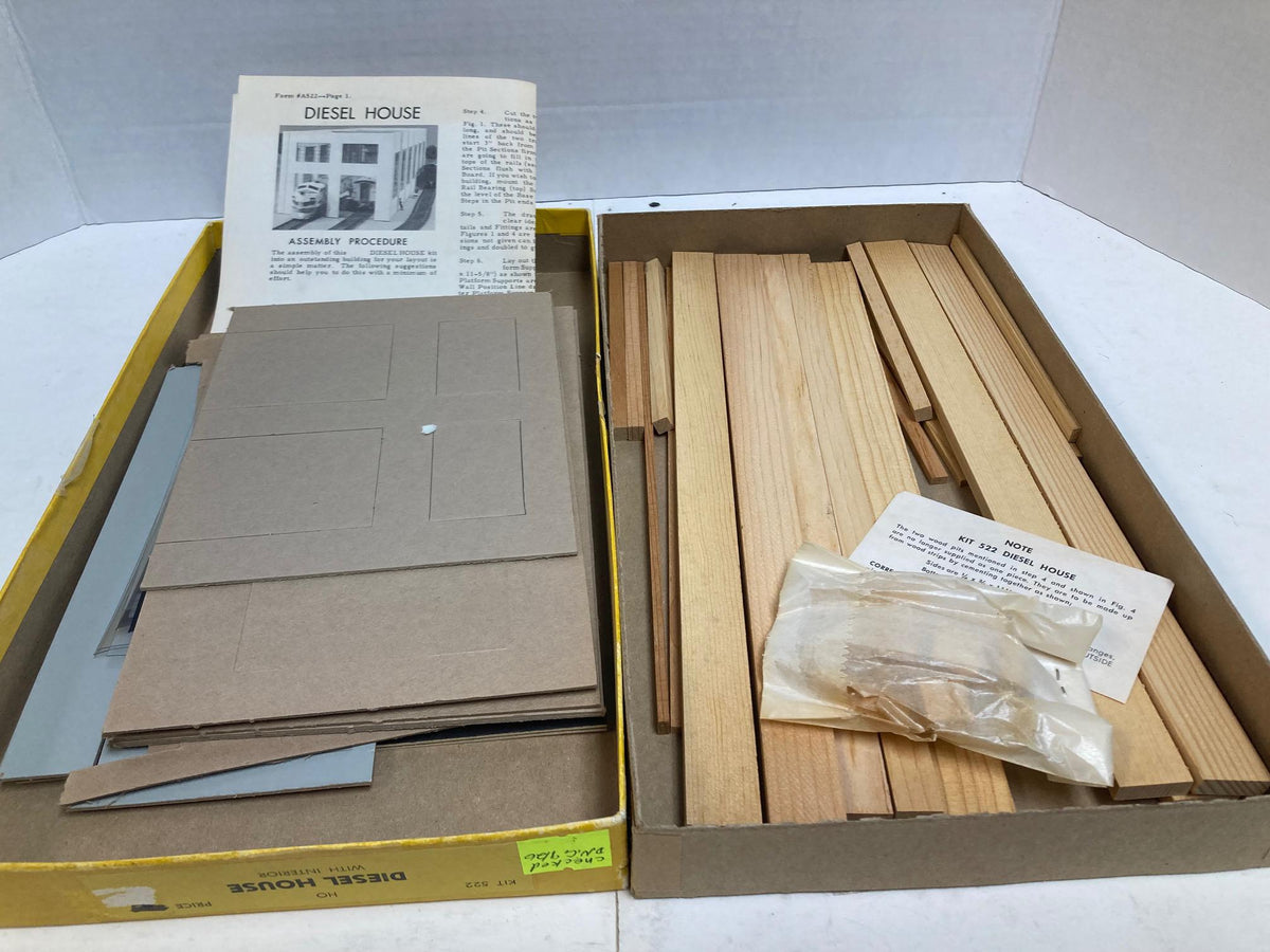 Suydam "Diesel House with interior" HO Building Kit 522 (check descrip – Roundhouse Electric ...
