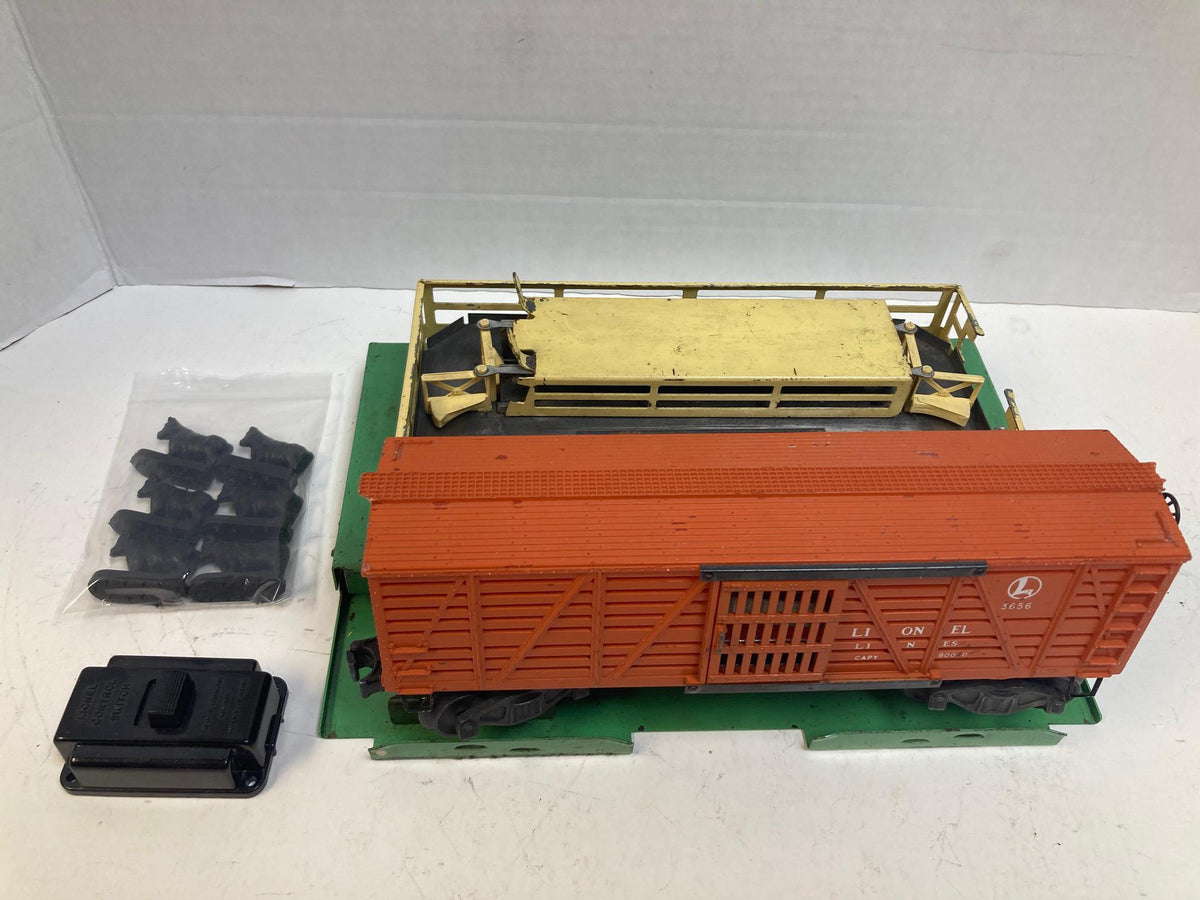 🐄 Lionel 3656 Operating Cattle Car & Corral Set – Postwar O Gauge – Cl ...
