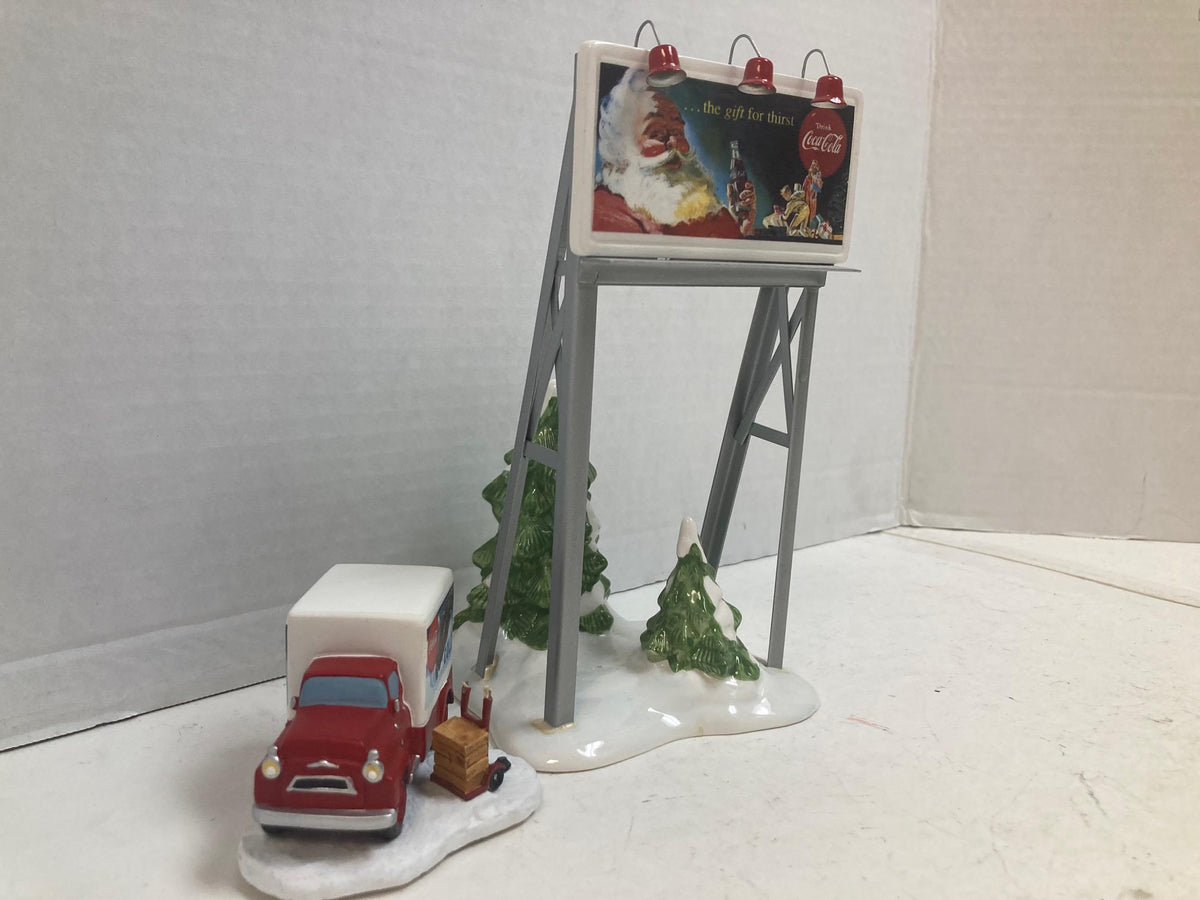 Department 56 Coca-Cola Billboard Piece w/ Coke Supply Truck ...